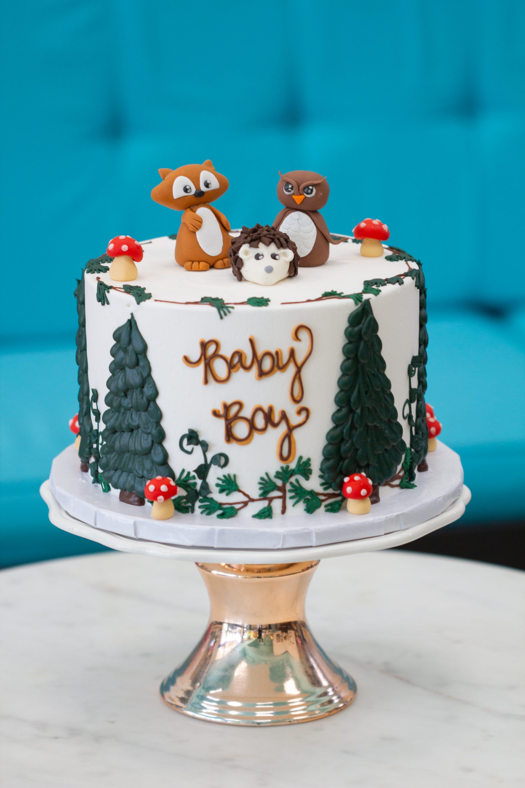 Woodland Baby Cake - Sweet Frostings Blissful Bakeshop
